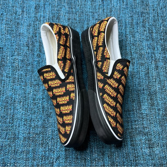 Vans | Shoes | Rare Vans X Stranger Things Custom Slip On Sneakers ...